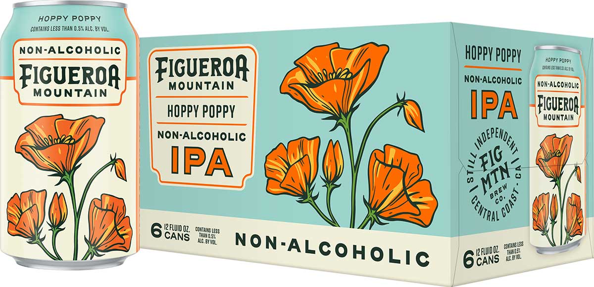 Figueroa Brewing’s Non-Alcoholic Hoppy Poppy IPA - Blindtiger Design